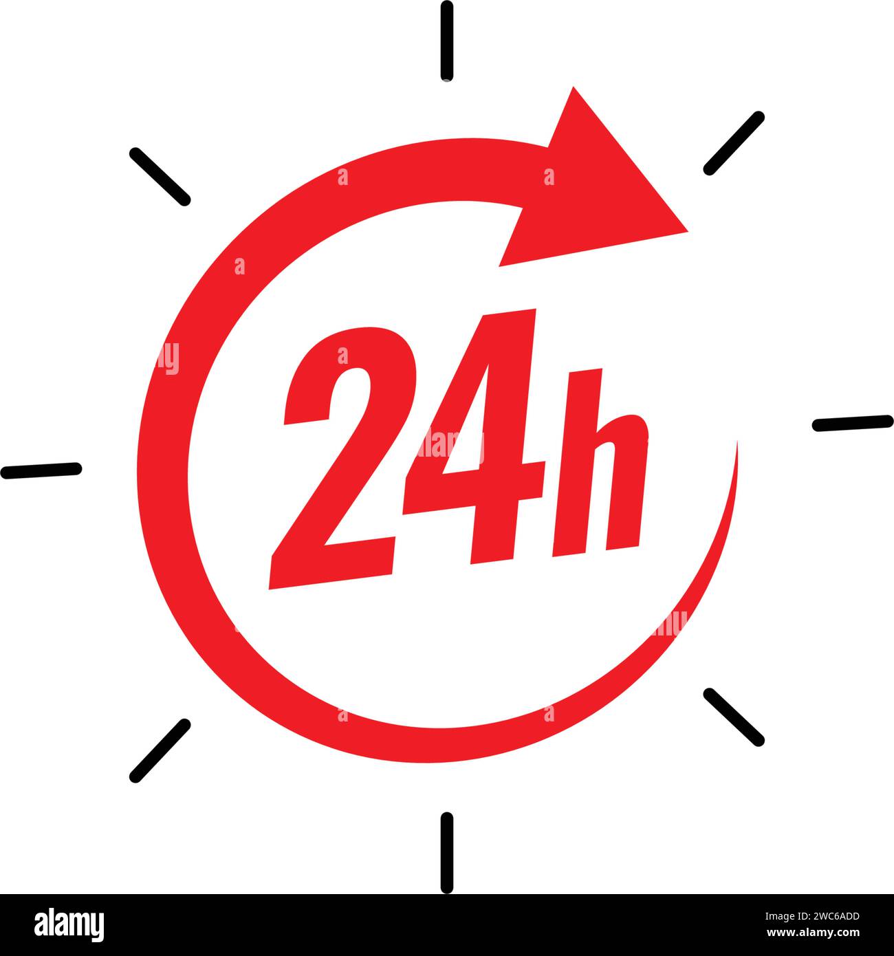 24 hour everyday open service Stock Vector Image & Art - Alamy