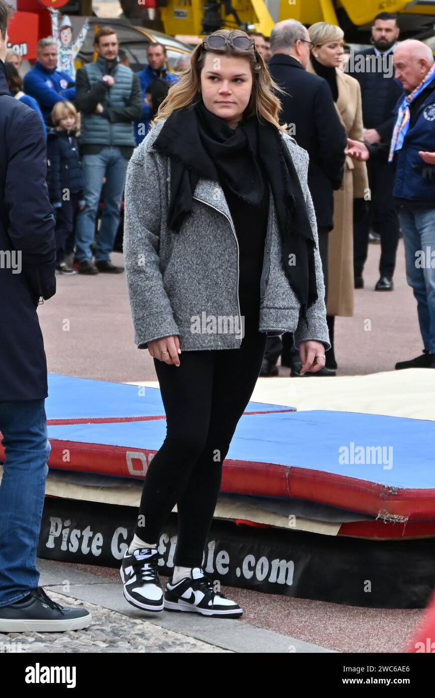 MONACO, - JANUARY 13 Camille Gottlieb attend The Circus Parade on ...