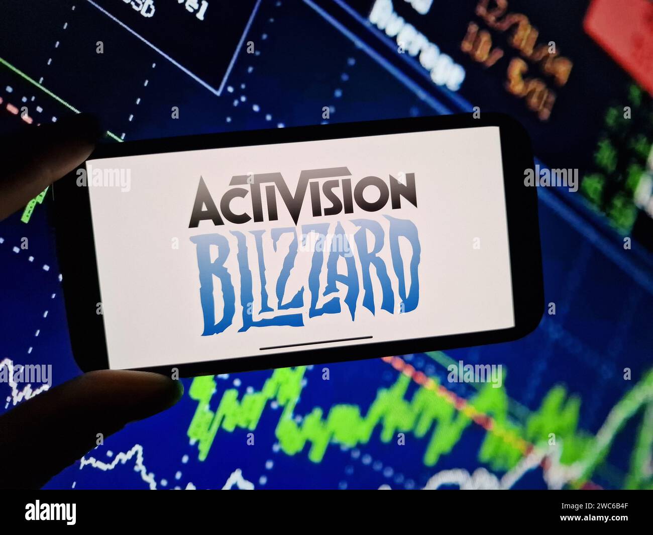 Konskie, Poland - January 13, 2024: Activision Blizzard company logo ...