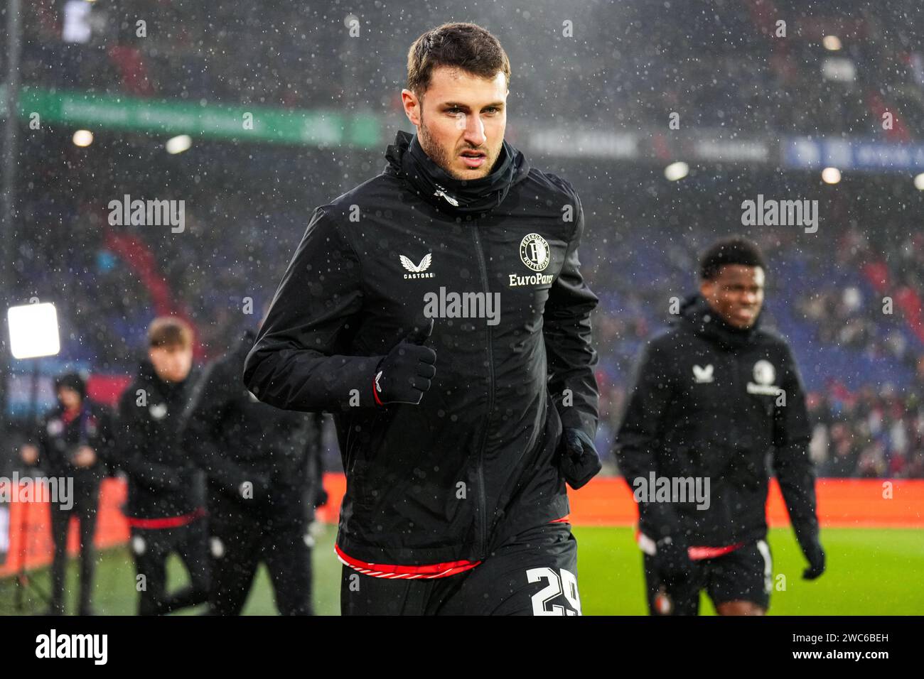 Rotterdam, The Netherlands. 14th Jan, 2024. Rotterdam - Santiago Gimenez of Feyenoord during the ...
