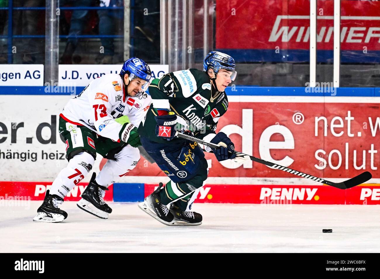 Iserlohn, Deutschland. 14th Jan, 2024. Balazs Sebok (Iserlohn Roosters ...