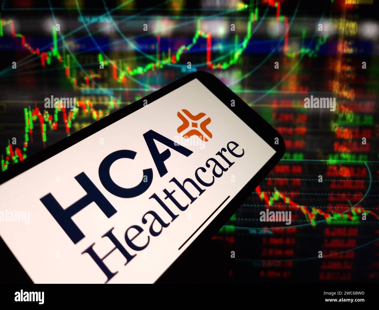 Konskie, Poland - January 13, 2024: HCA Healthcare company logo ...