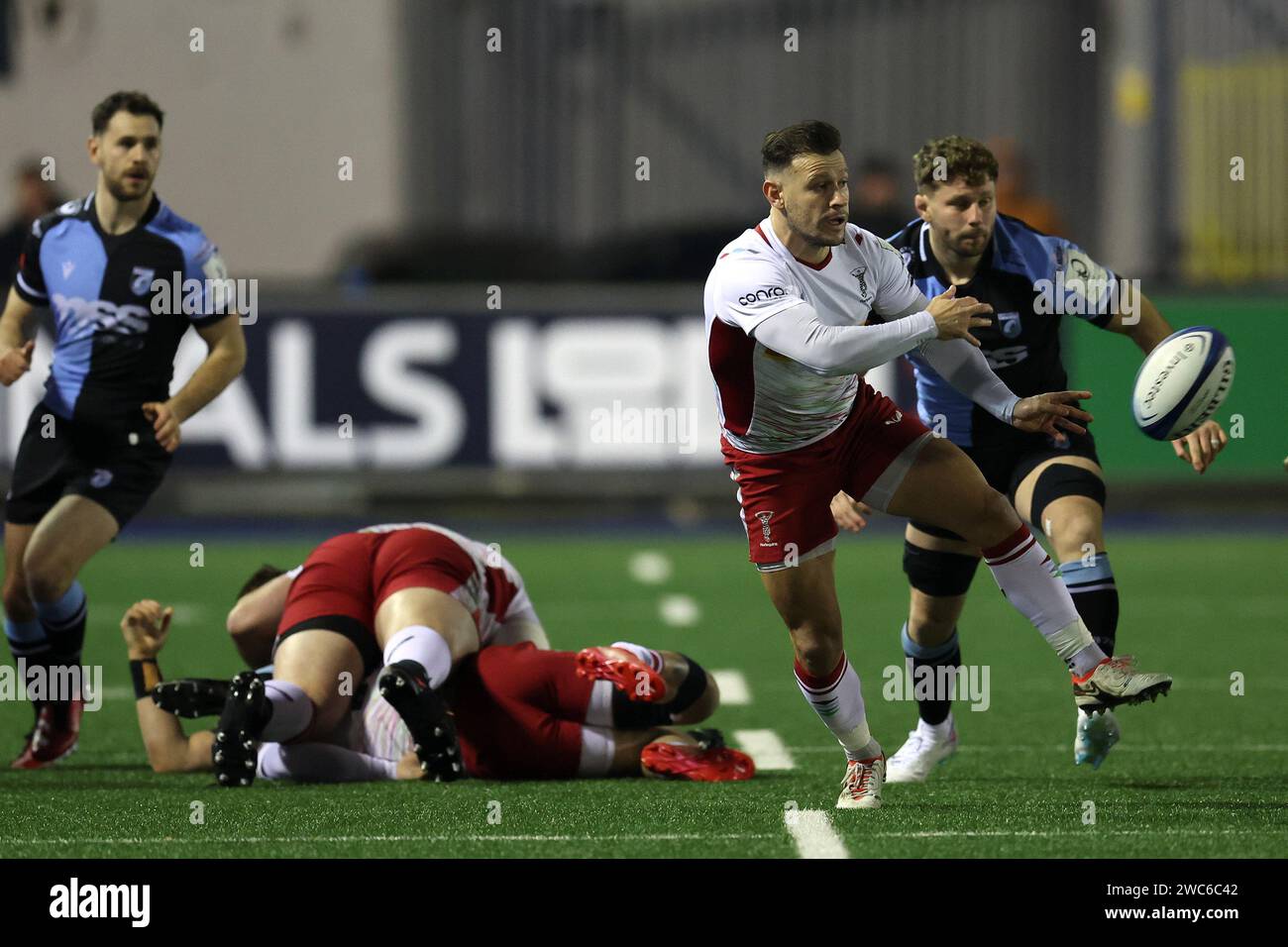 Cardiff, UK. 13th Jan, 2024. Danny Care, the scrum half of Harlequins ...