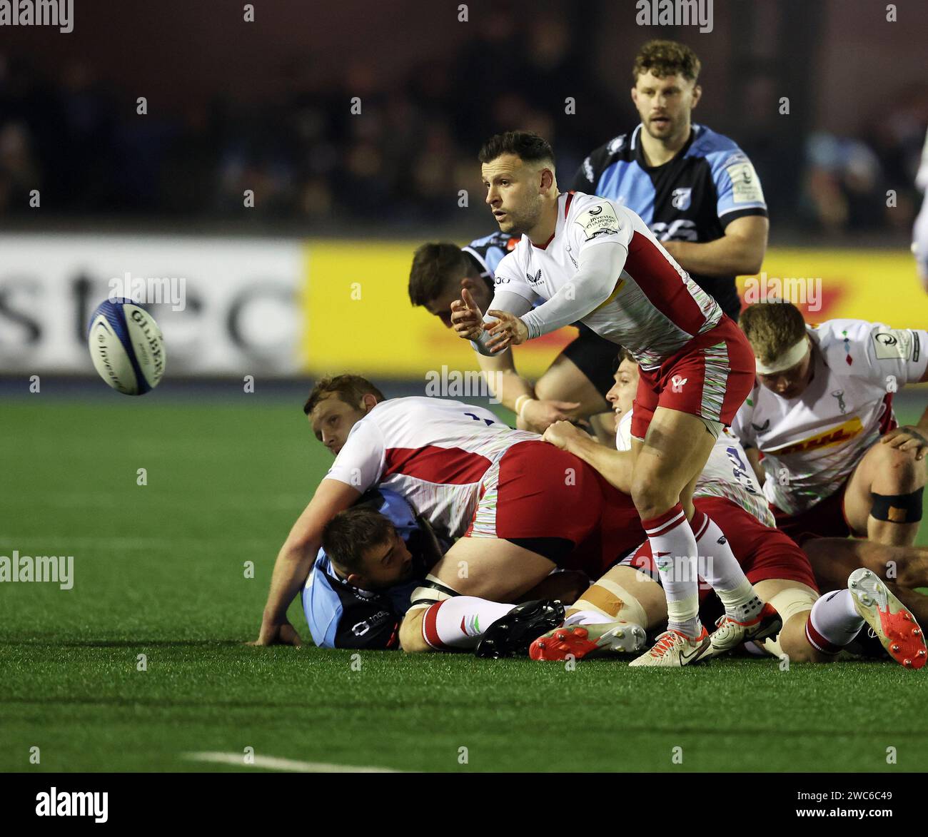 Cardiff, UK. 13th Jan, 2024. Danny Care, the scrum half of Harlequins ...