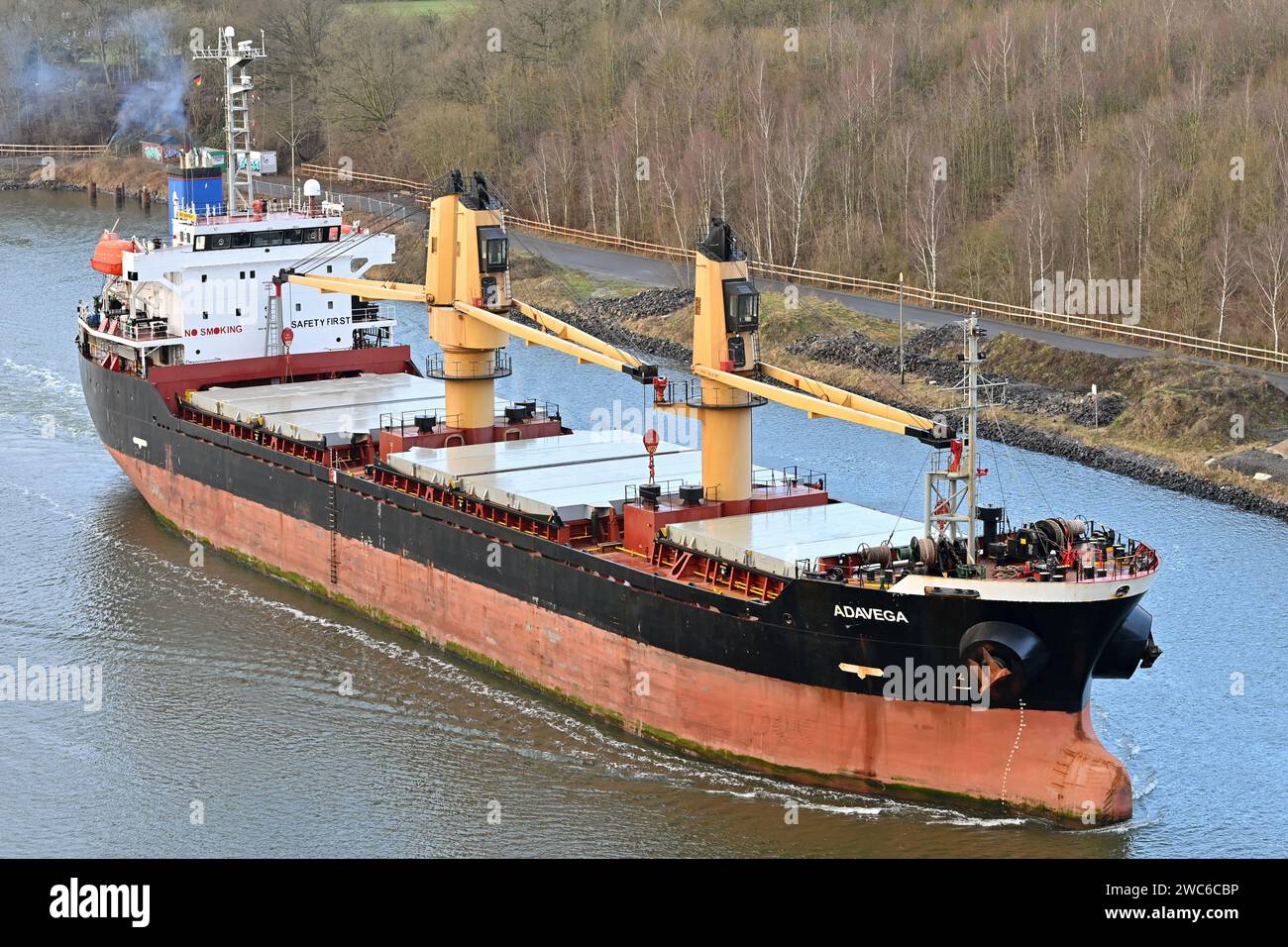 General Cargo Ship ADAVEGA passing the Kiel Canal Stock Photo - Alamy