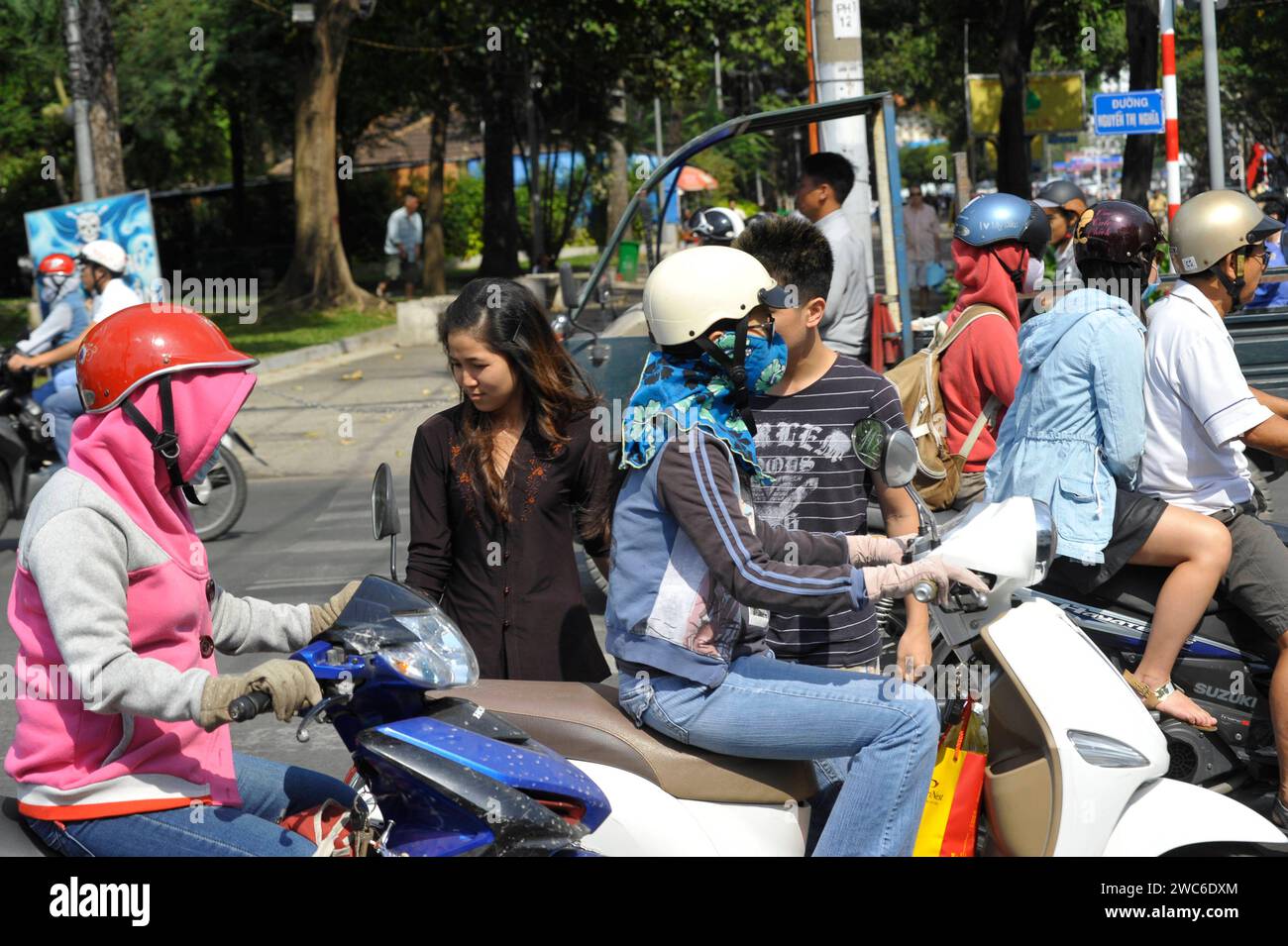 strong motorcycle an road traffic in vietnam motorcycle traffic in ...