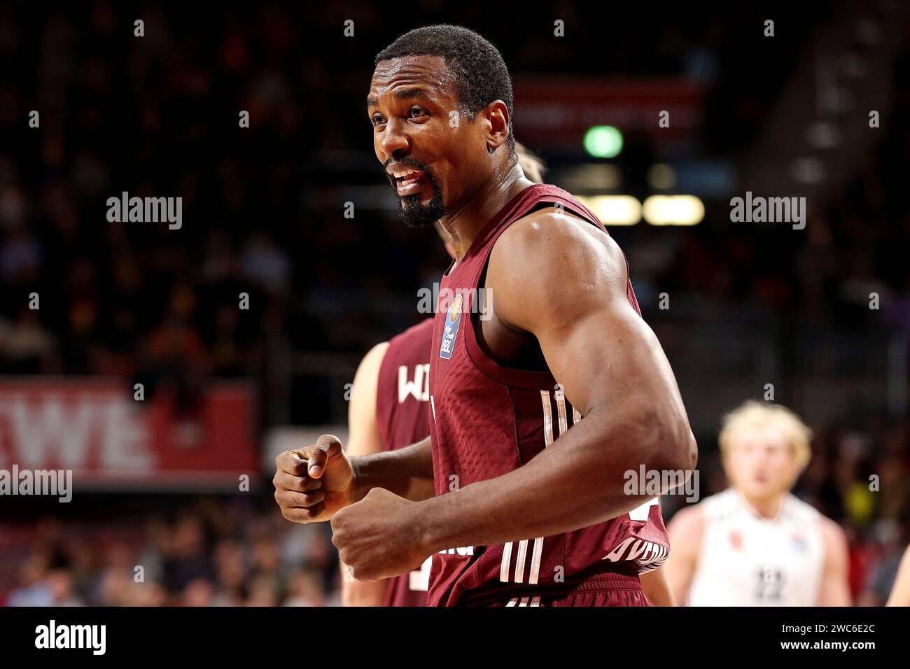 Serge Ibaka (Bayern Basketball, #14) beschwert sich. GER, FC Bayern ...