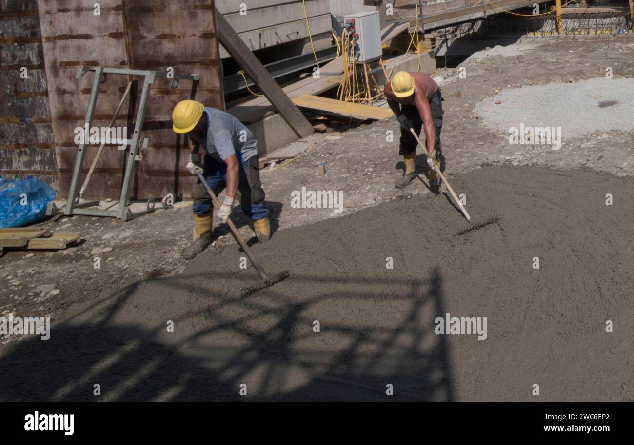 concrete or cement as a building material in construction industry ...