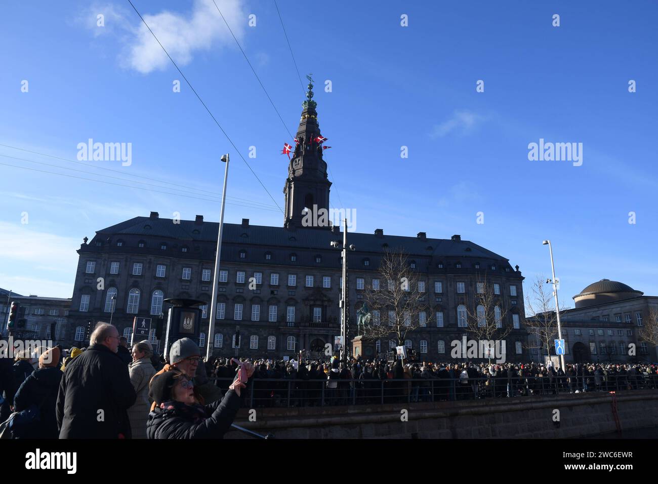 Copenhagen, Denmark /14 January 2024/. Natiopn gethr to celebrat3e ...