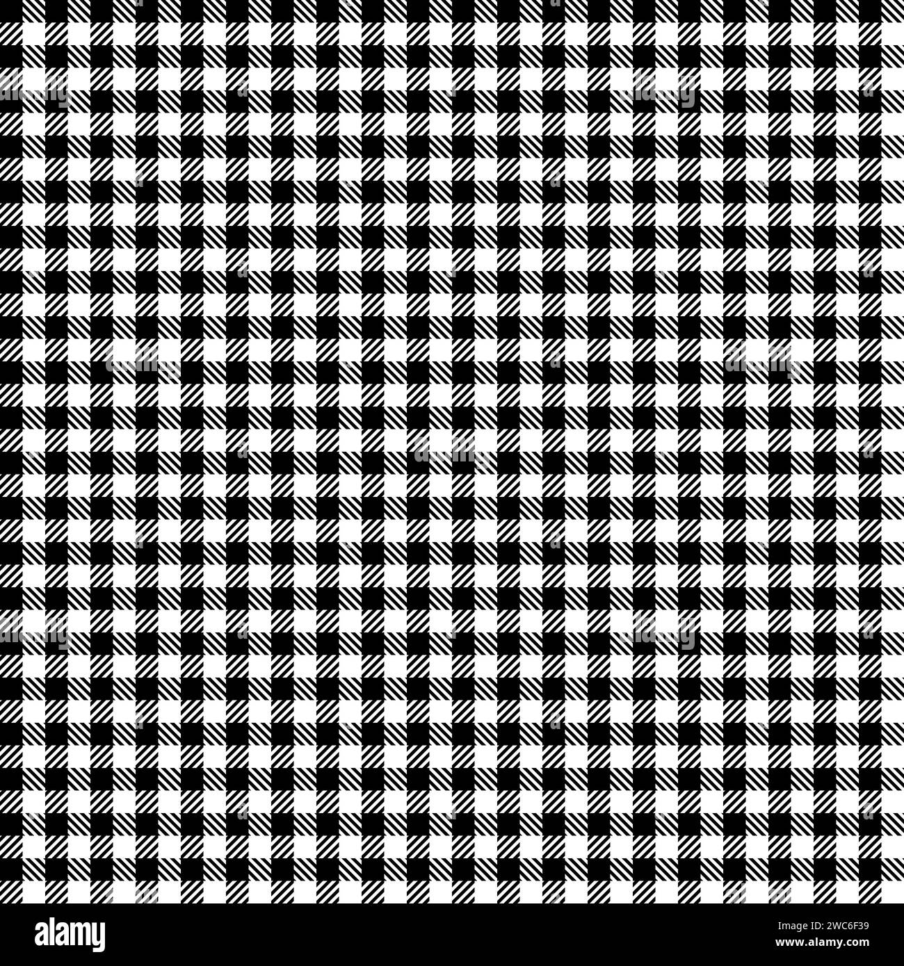 Plaid check pattern black white. Seamless fabric texture. Tartan ...