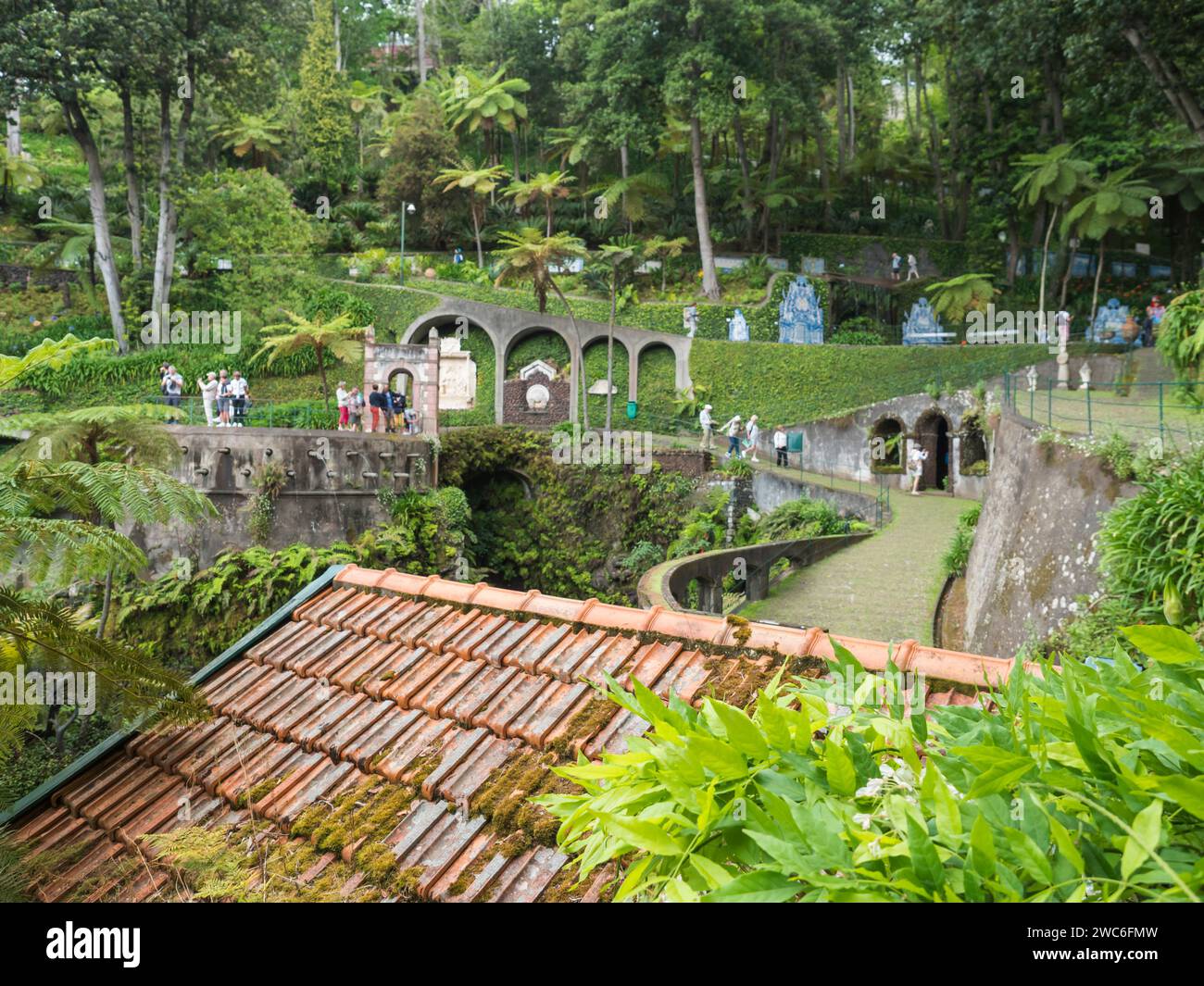 Funchal, Madeira, Portugal, May 19, 2022: View of Monte palace tropical ...