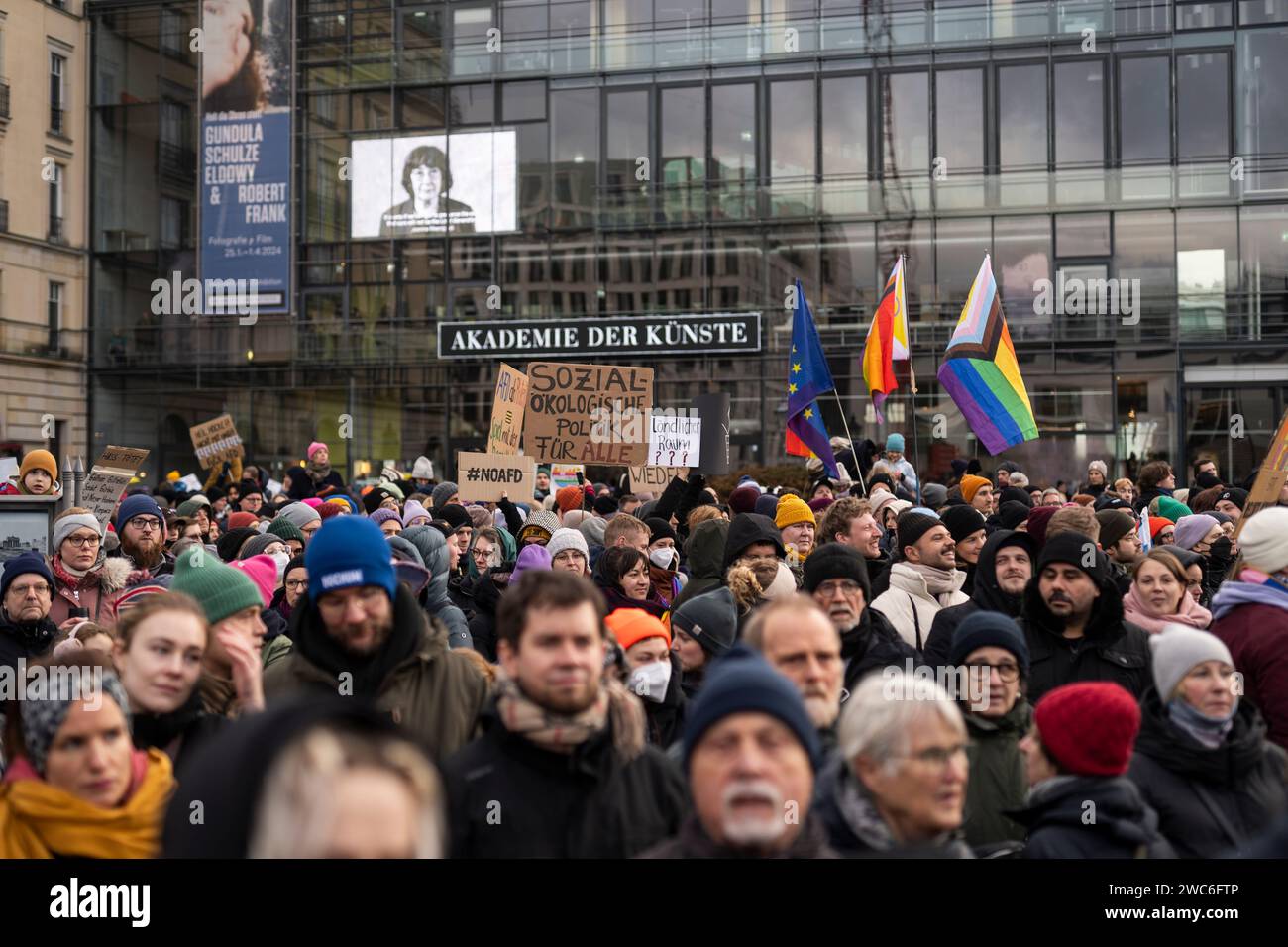 Berlin Demo against right wing Partie AFD January 2024 Stock Photo - Alamy