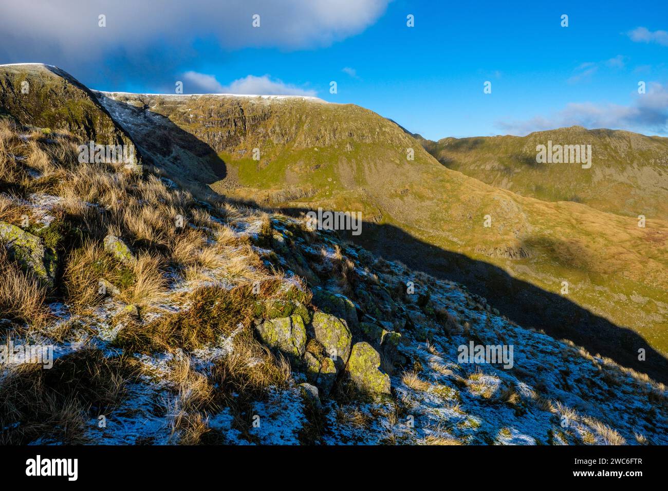 Nethermost Pike, part of the Helvellyn range, a mountain in the Lake ...