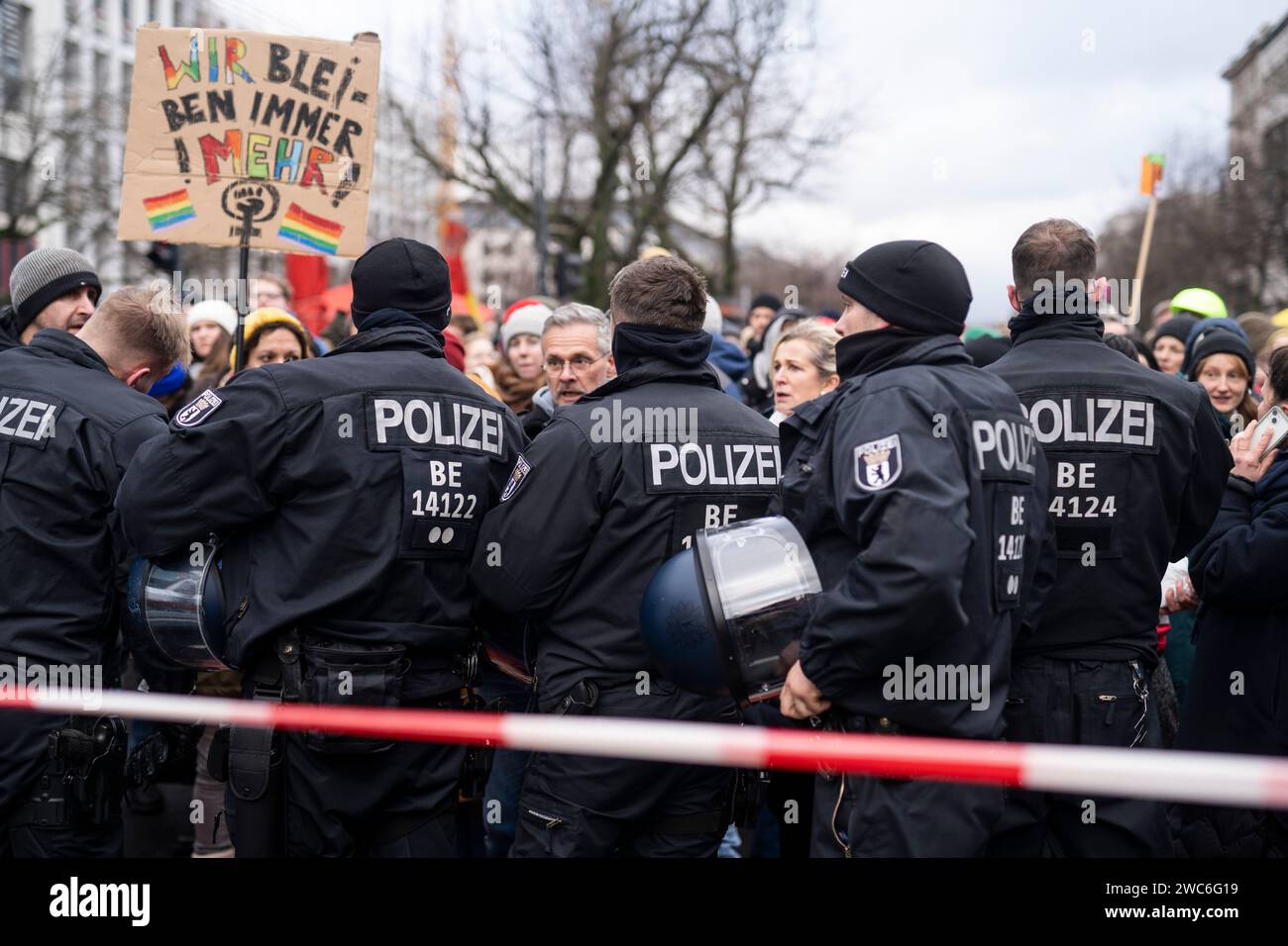 Berlin Demo against right wing Partie AFD January 2024 Stock Photo - Alamy