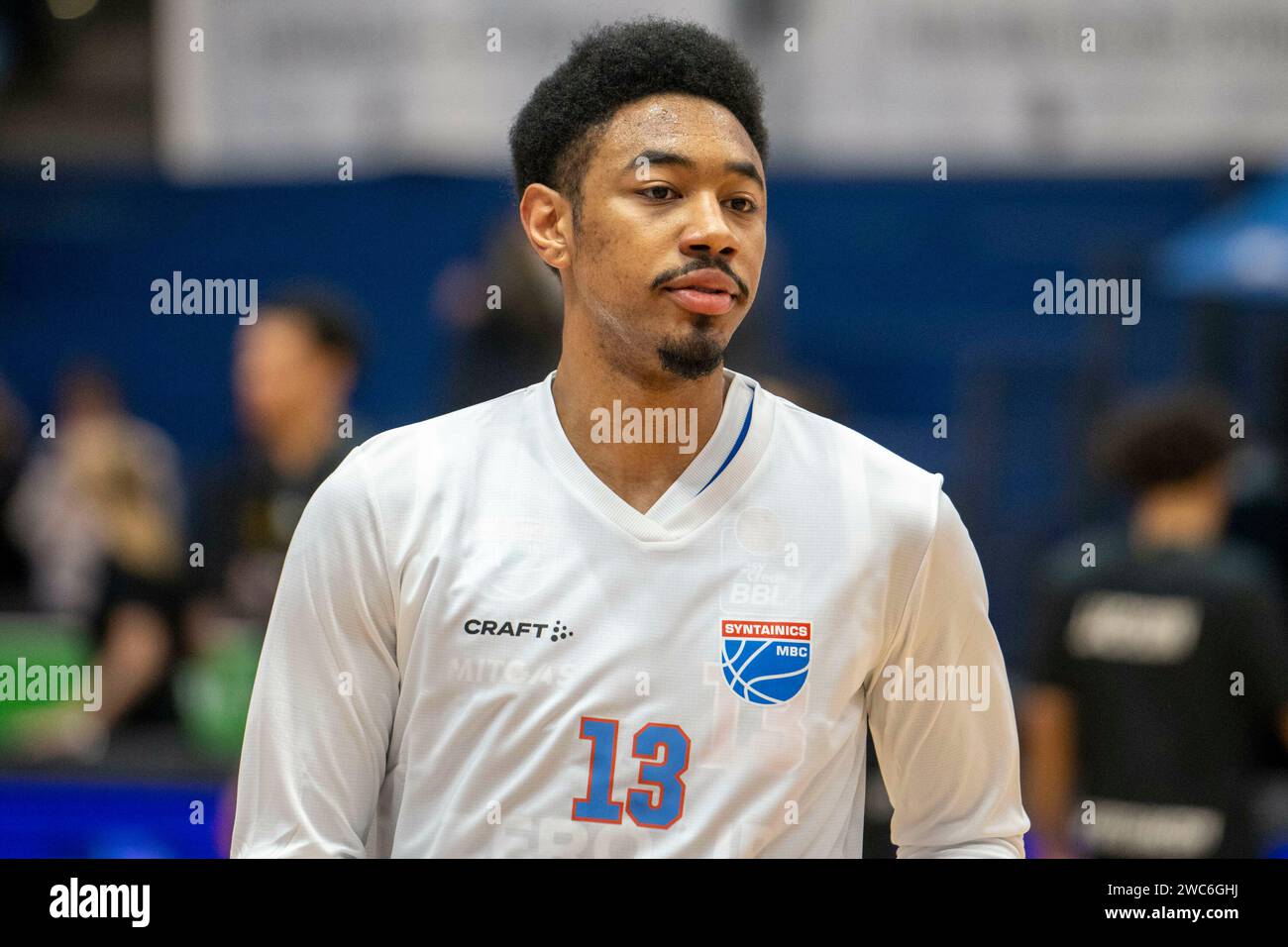 Weissenfels, Deutschland 14. Januar 2024: 1.BBL - 2023/2024 - Syntainics MBC vs. Tigers Tübingen ...