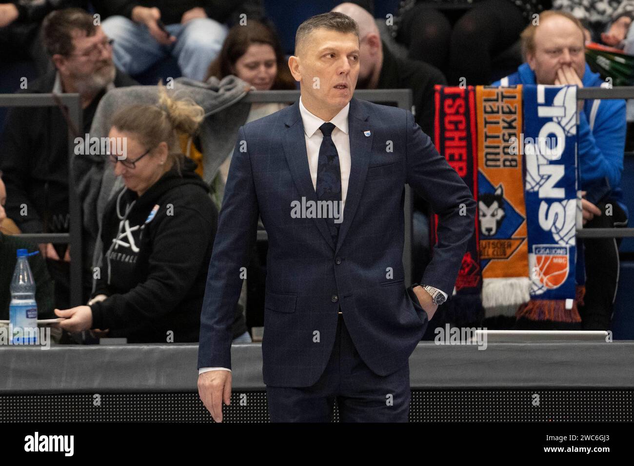 Weissenfels, Deutschland 14. Januar 2024: 1.BBL - 2023/2024 ...