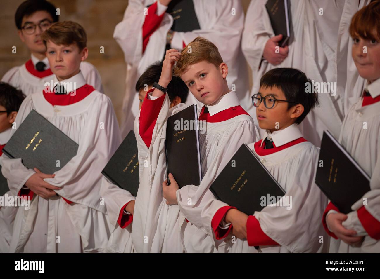 Singing carols by candlelight hi-res stock photography and images - Alamy