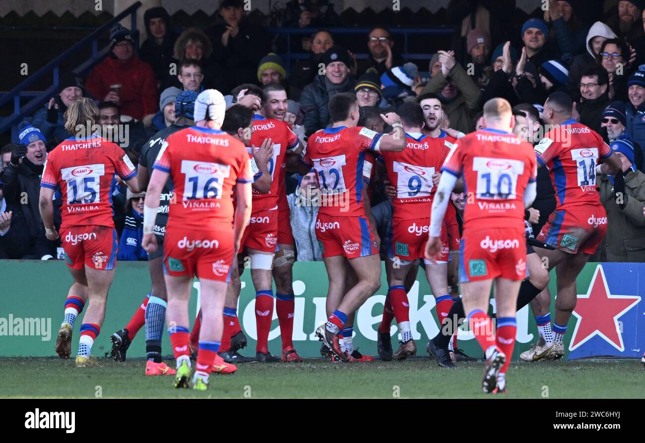 The Recreation Ground, Bath, UK. 14th Jan, 2024. Investec Champions Cup ...