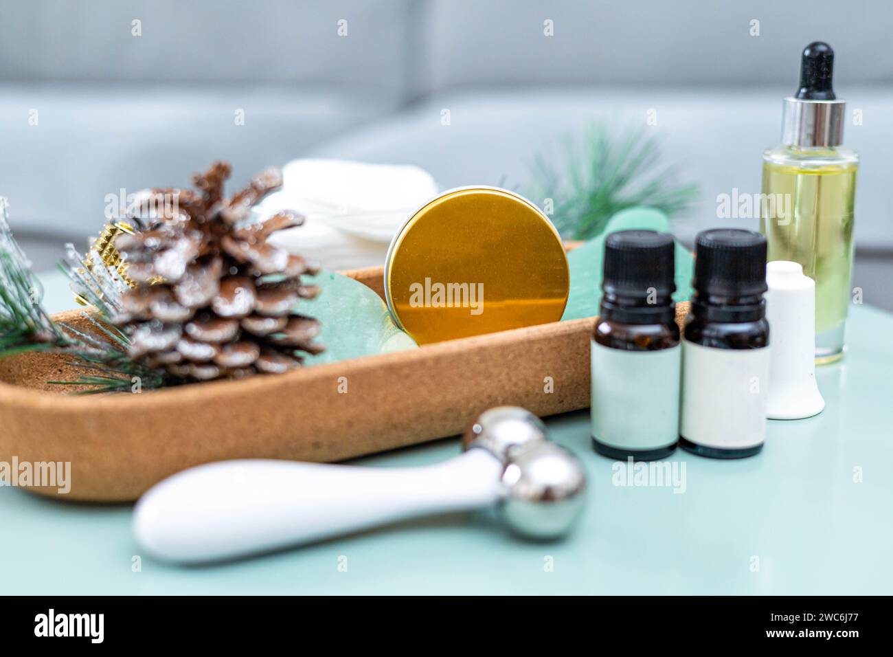 Beauty set facial cosmetics products and equipment based on the pine ...