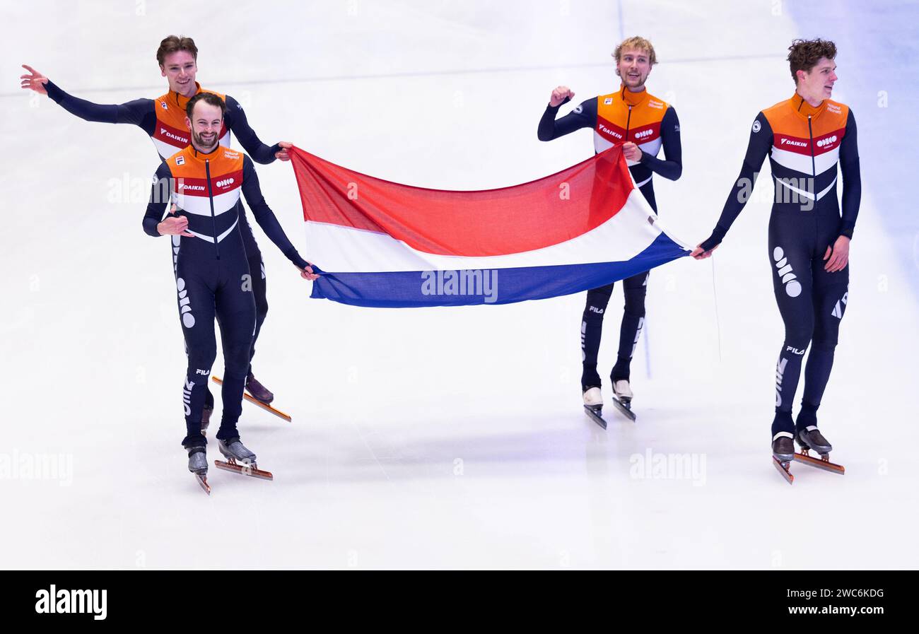 GDANSK - Kay Huisman, Itzhak de Laat, Friso Emons and Teun Boer during ...