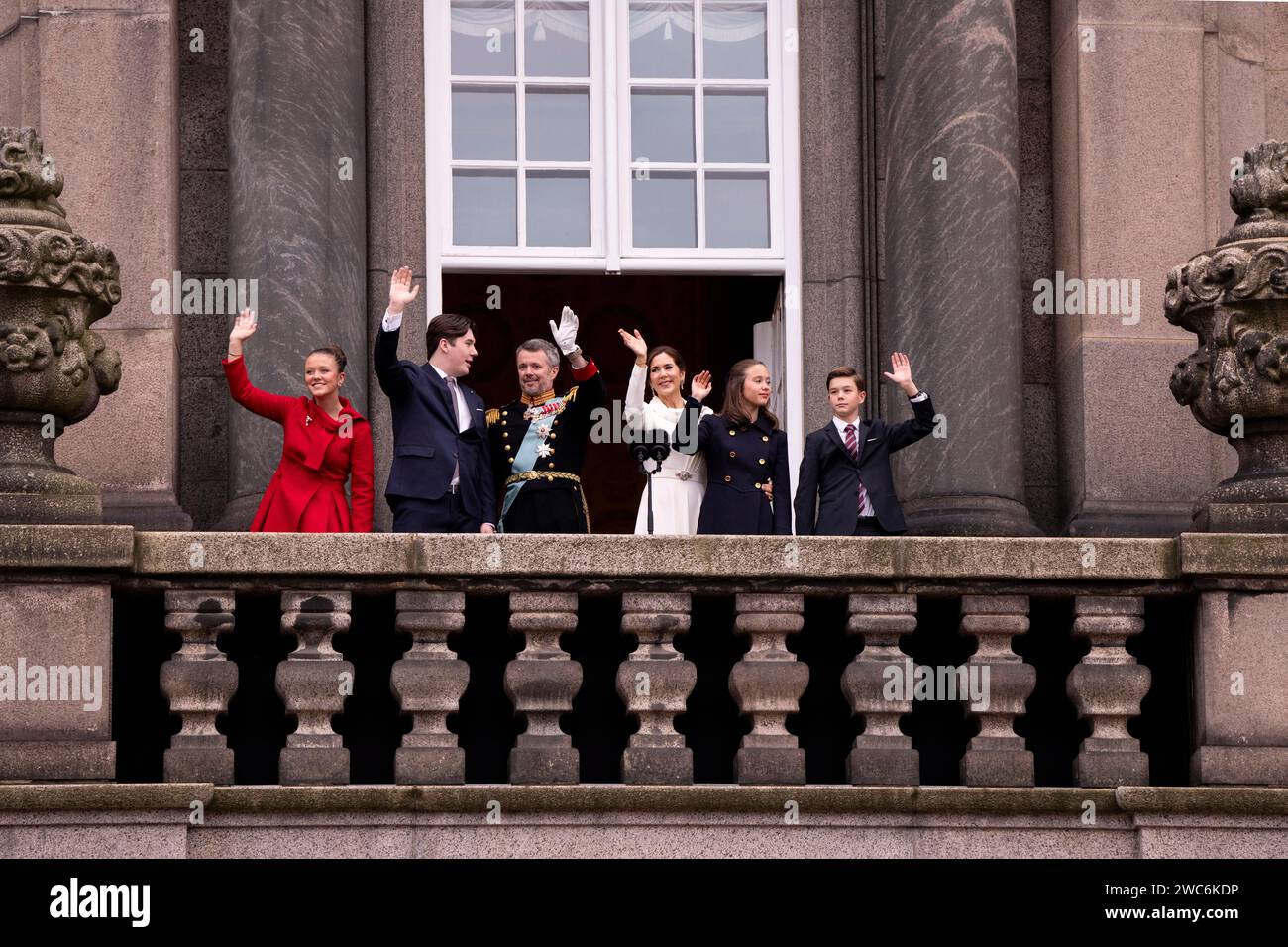 King Frederik X and Queen Mary together with their children Princess ...