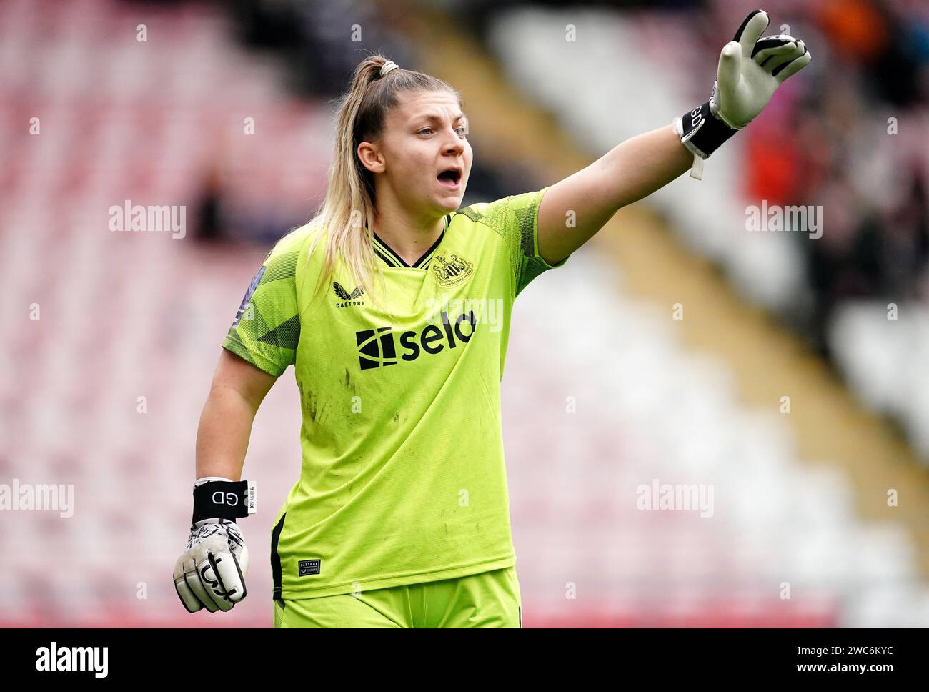 Newcastle United goalkeeper Grace Donnelly during the Adobe Women's FA ...