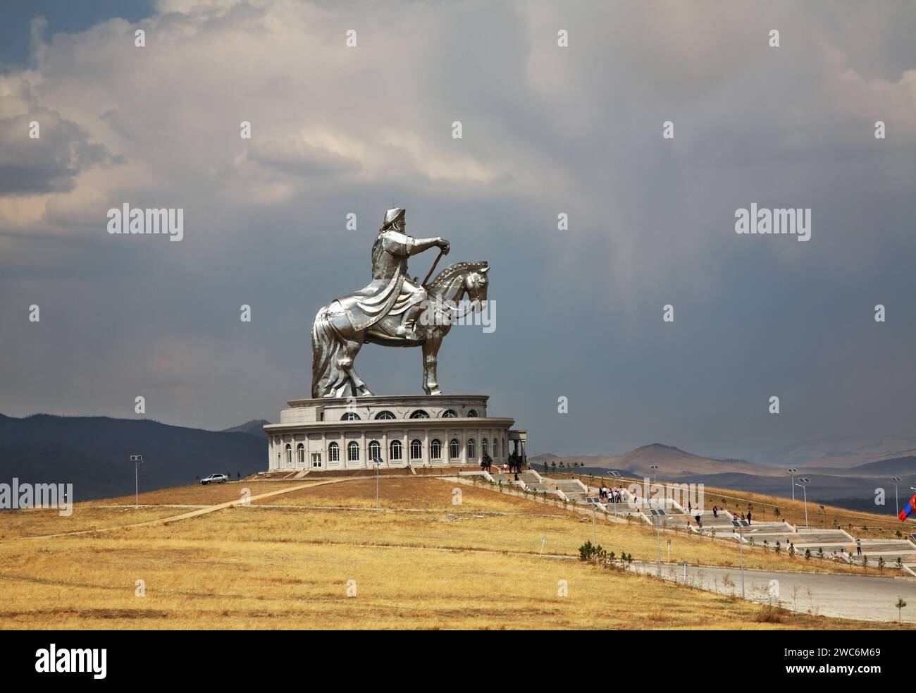 Genghis Khan Statue Complex near Tsonjin Boldog. Mongolia Stock Photo ...