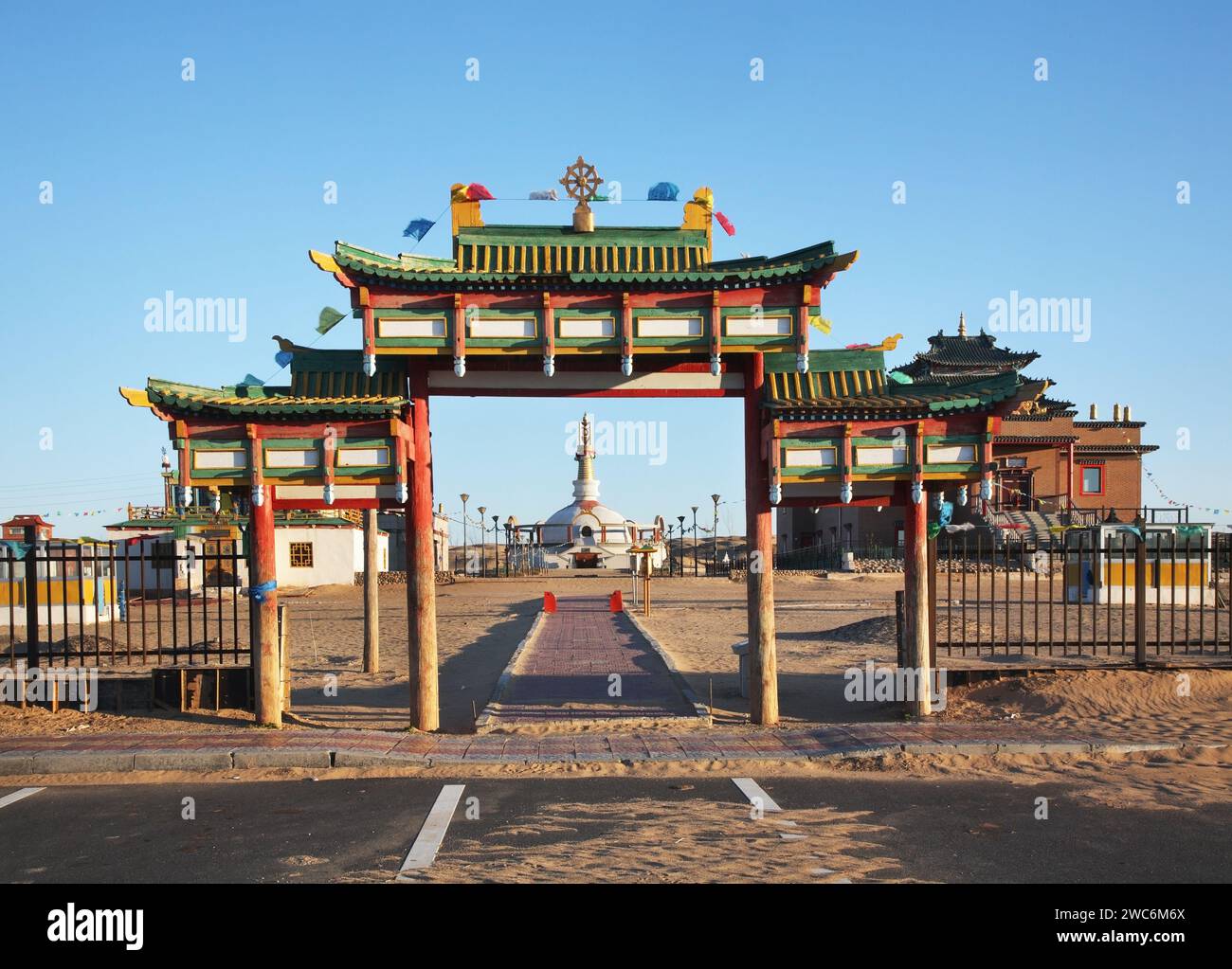 Mongolian temple in desert gobi hi-res stock photography and images - Alamy