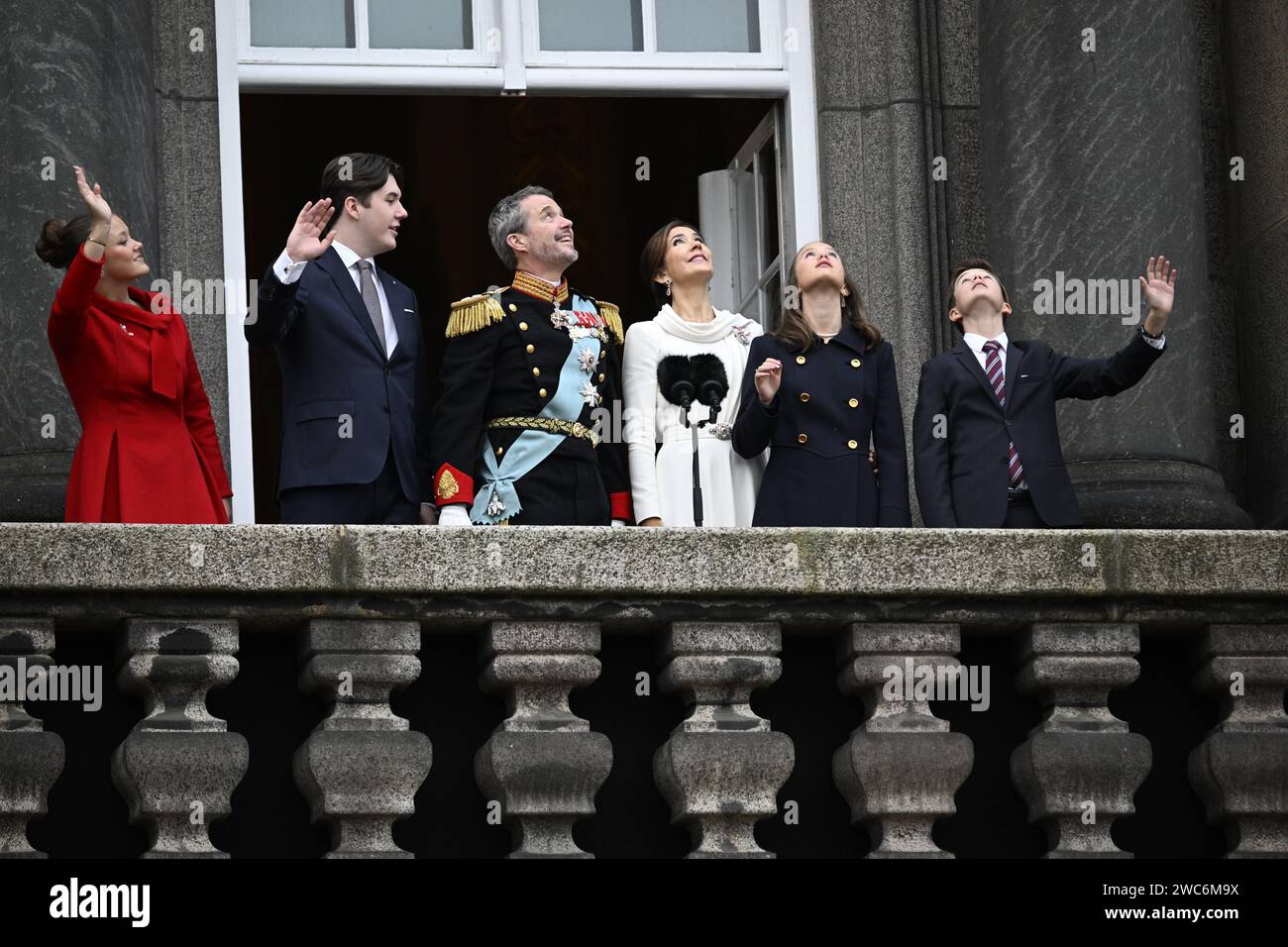 COPENHAGEN, DENMARK 20240114Princess Isabella, Crown Prince Christian ...