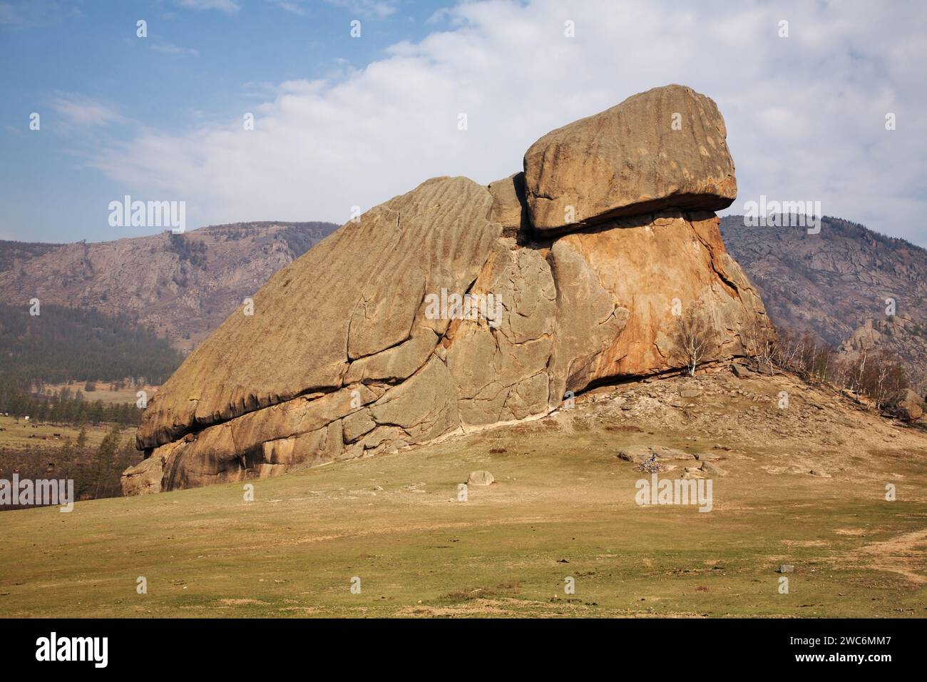 Turtle rock in Gorkhi-Terelj National Park. Mongolia Stock Photo - Alamy