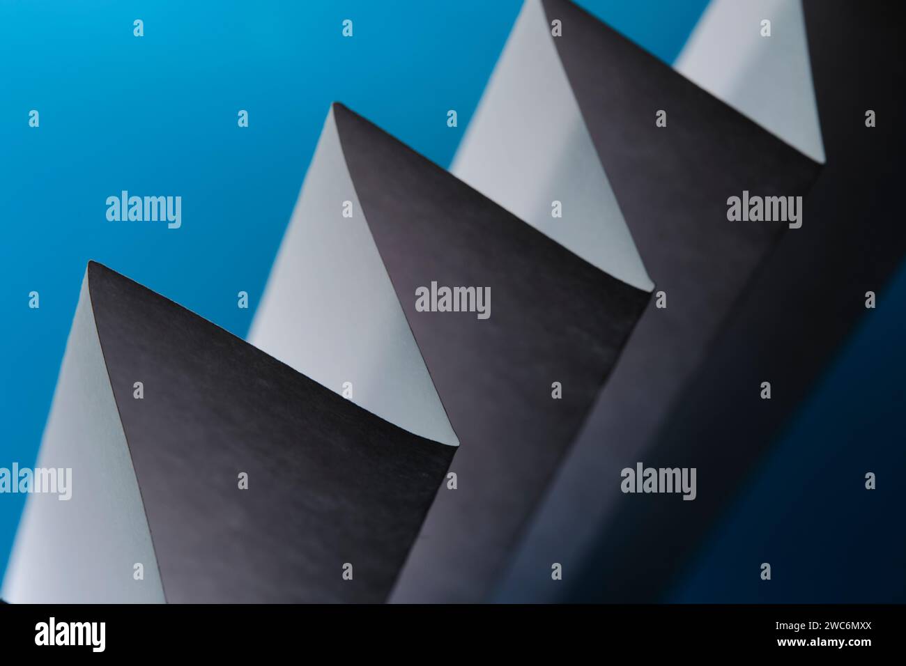 Abstract sharp triangular lines in closeup Stock Photo - Alamy