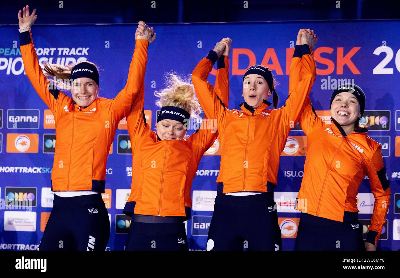 GDANSK - Xandra Velzeboer, Yara van Kerkhof, Selma Poutsma and Diede ...