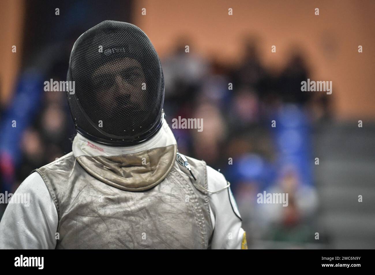 France's foilist MAXIME PAUTY looks on during the quarter-finals of the ...