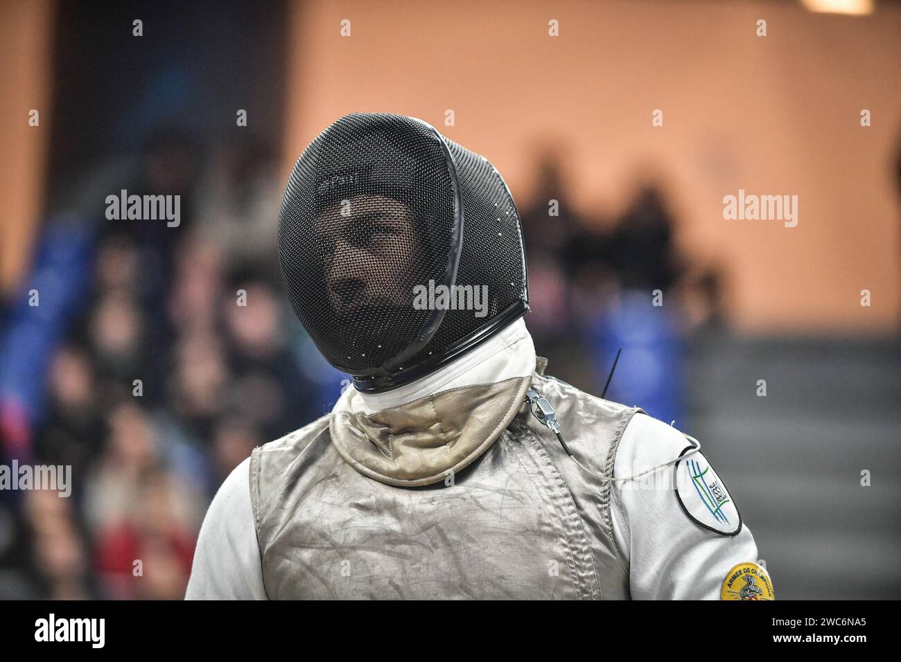 France's foilist MAXIME PAUTY looks on during the quarter-finals of the ...