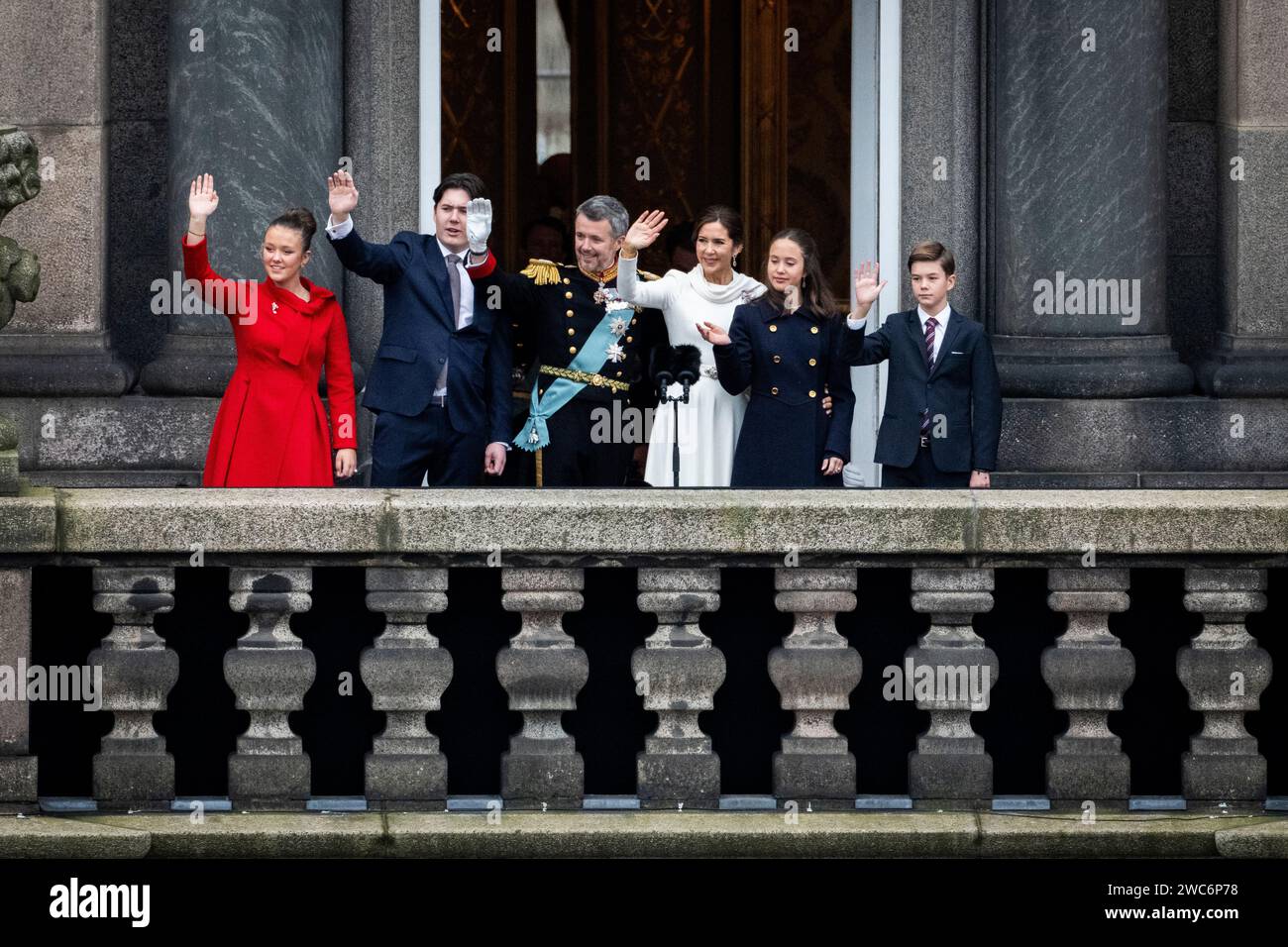 King Frederik X and Queen Mary together with their children Princess ...