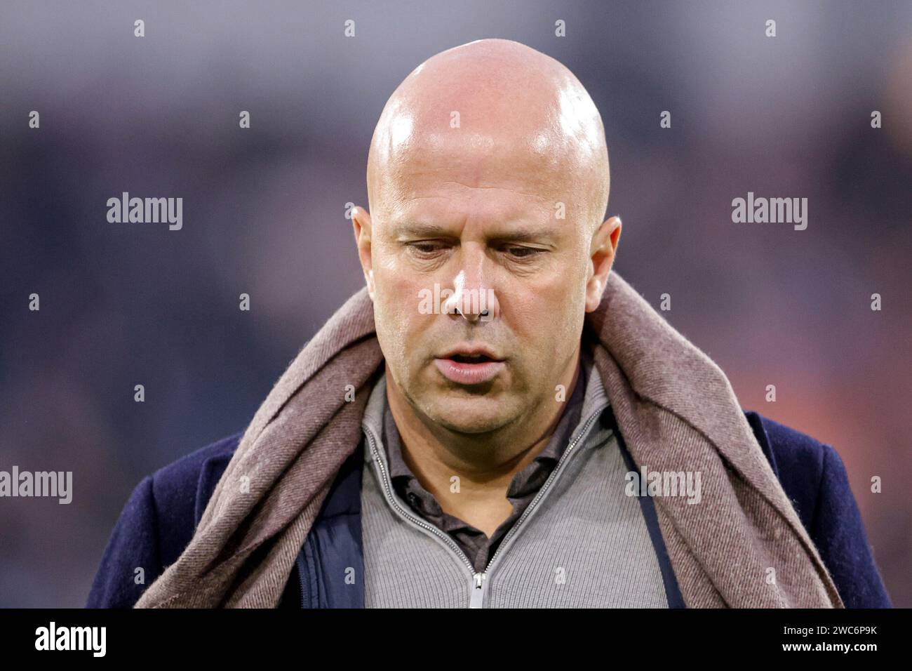 Rotterdam, Nederland. 14th Jan, 2024. ROTTERDAM, NEDERLAND - JANUARY 14: Coach Arne Slot of ...
