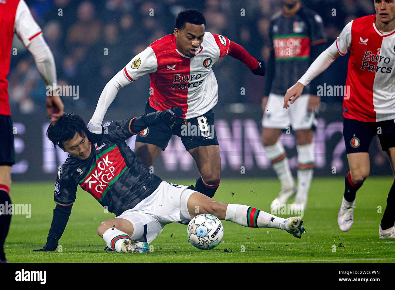 Rotterdam, Nederland. 14th Jan, 2024. ROTTERDAM, NEDERLAND - JANUARY 14: Quinten Timber of ...