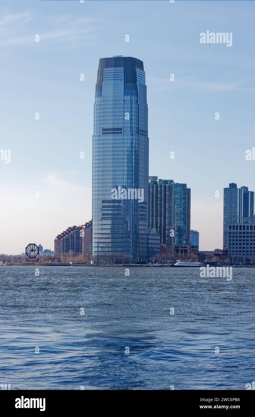 30 Hudson Street, Goldman Sachs Tower, dominates the Jersey City ...