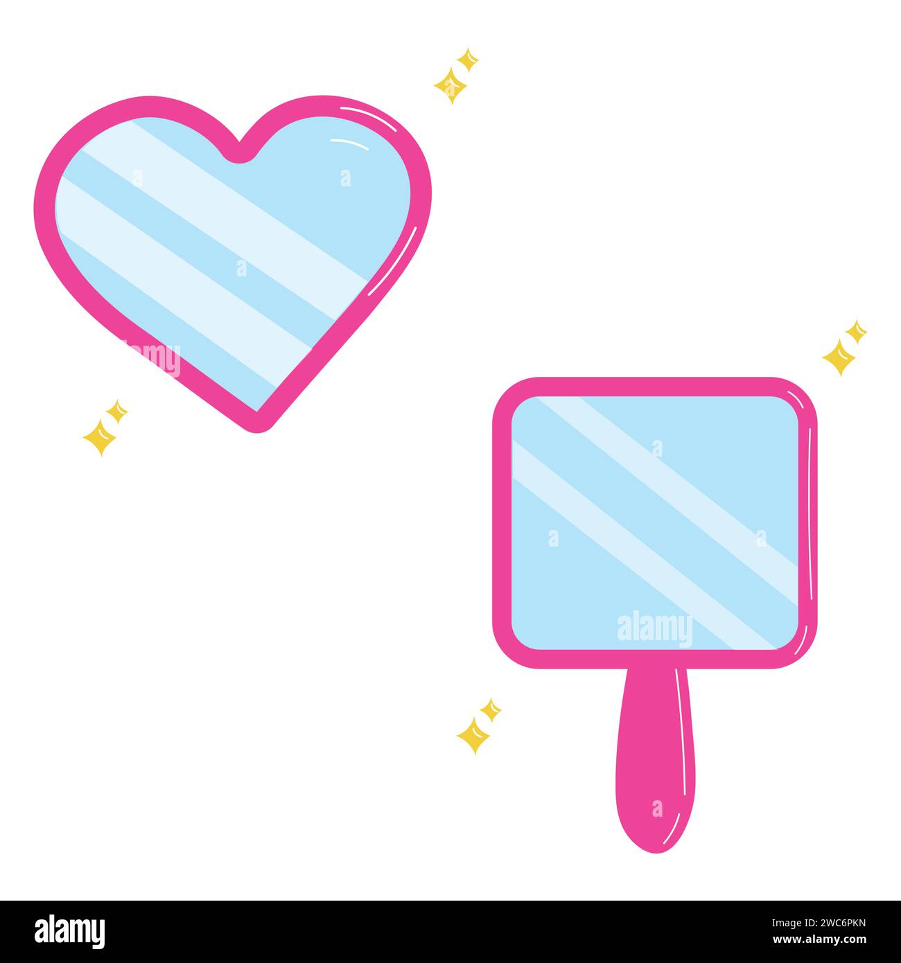 Mirror Set of Barbie Cute Illustration Stock Vector Image & Art - Alamy