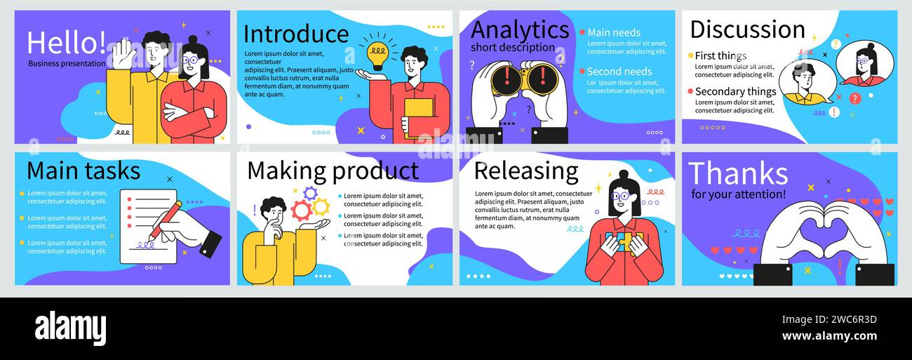 Advertising presentation slides. Leaflet template. Report cover or ...