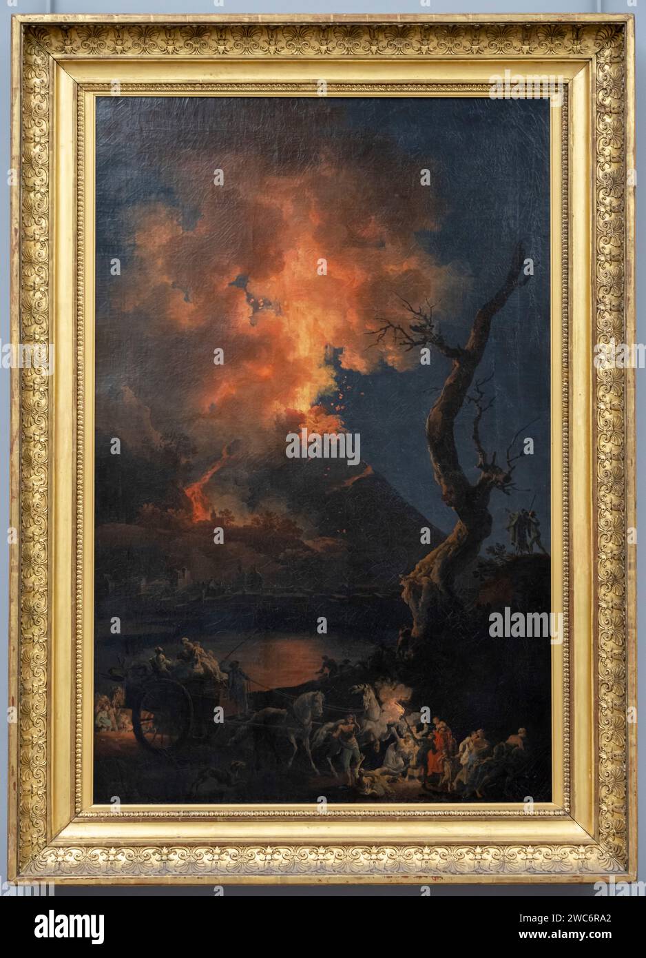Paris, France - 01 06 2024: Louvre Museum. The Eruption of Vesuvius ...