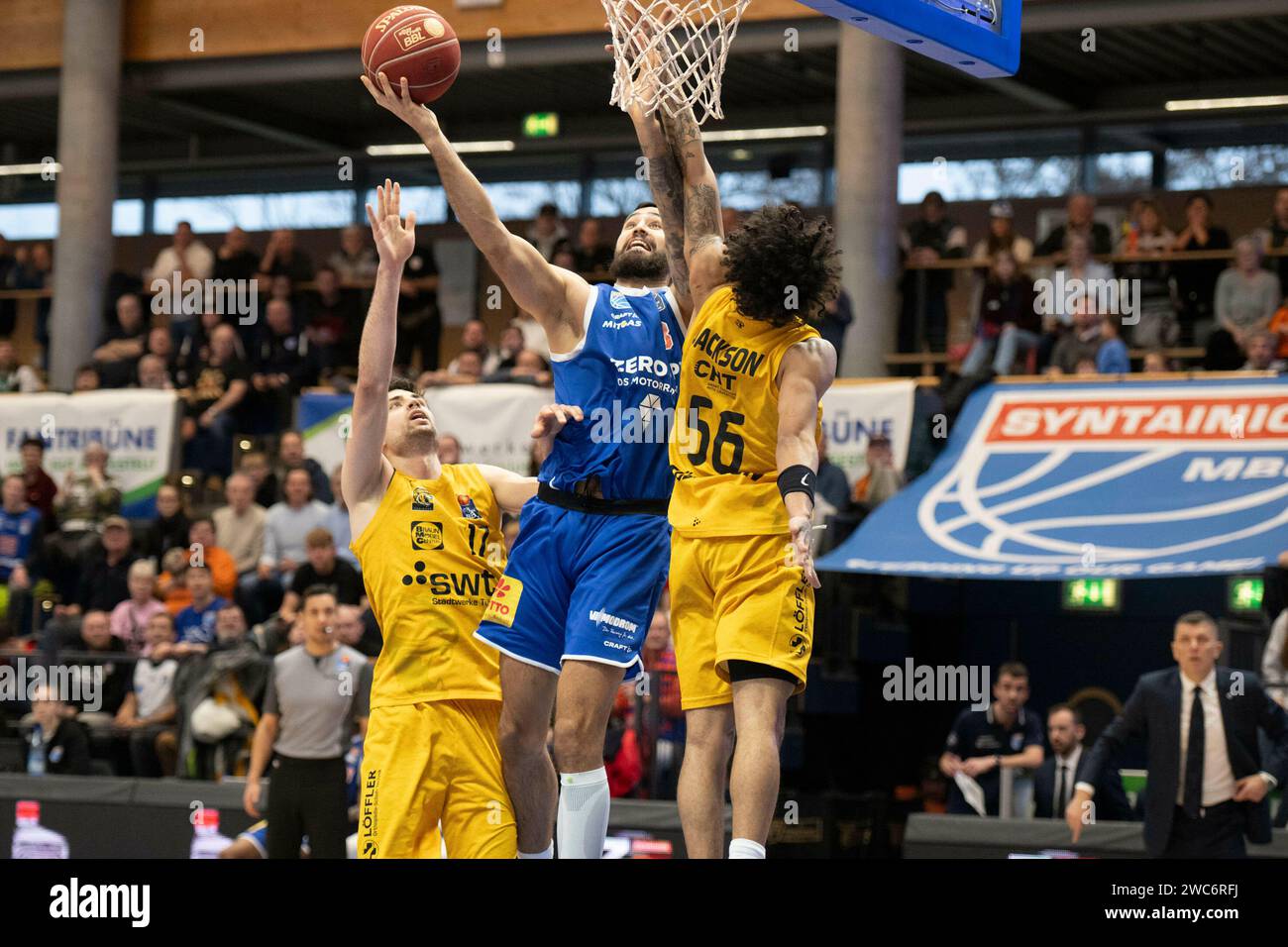 Weissenfels, Deutschland 14. Januar 2024: 1.BBL - 2023/2024 ...
