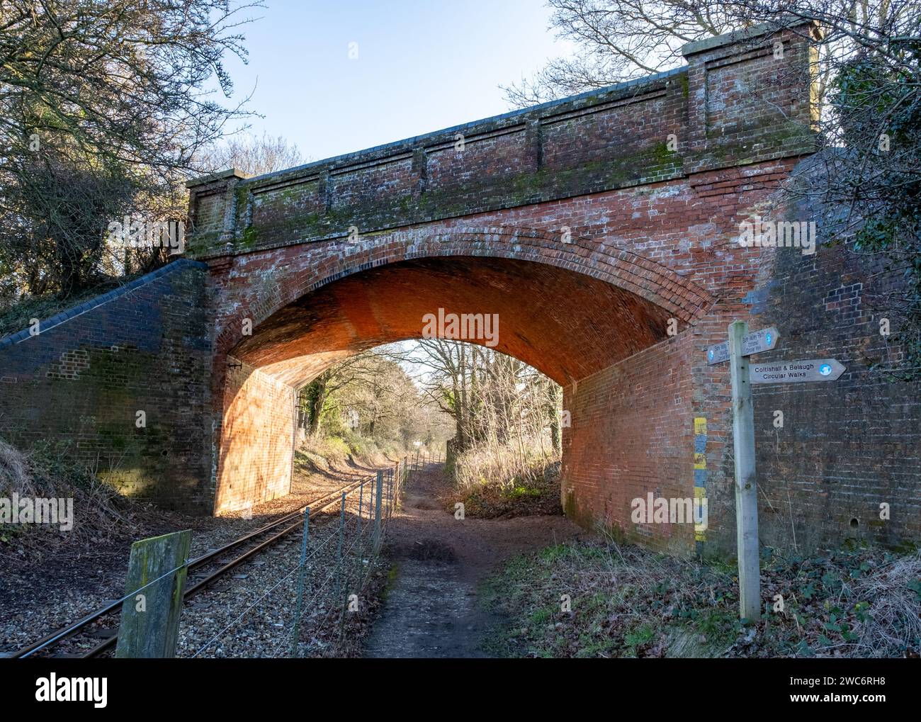 Brick built bridge over the Bure Valley narrow gauge railway line Stock ...