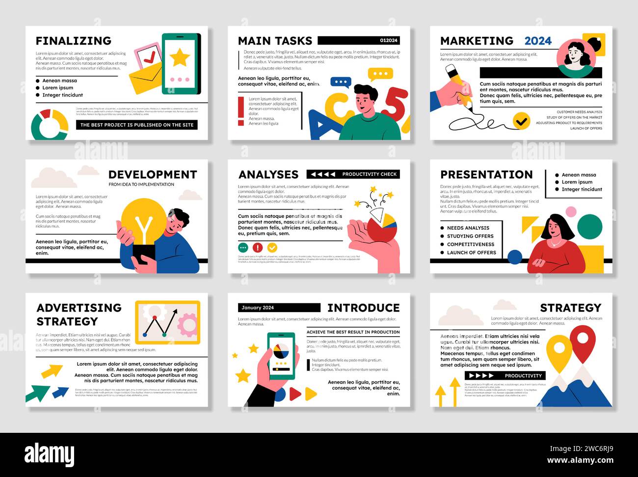 Presentation template. Business slide. UI data hero graph or marketing ...