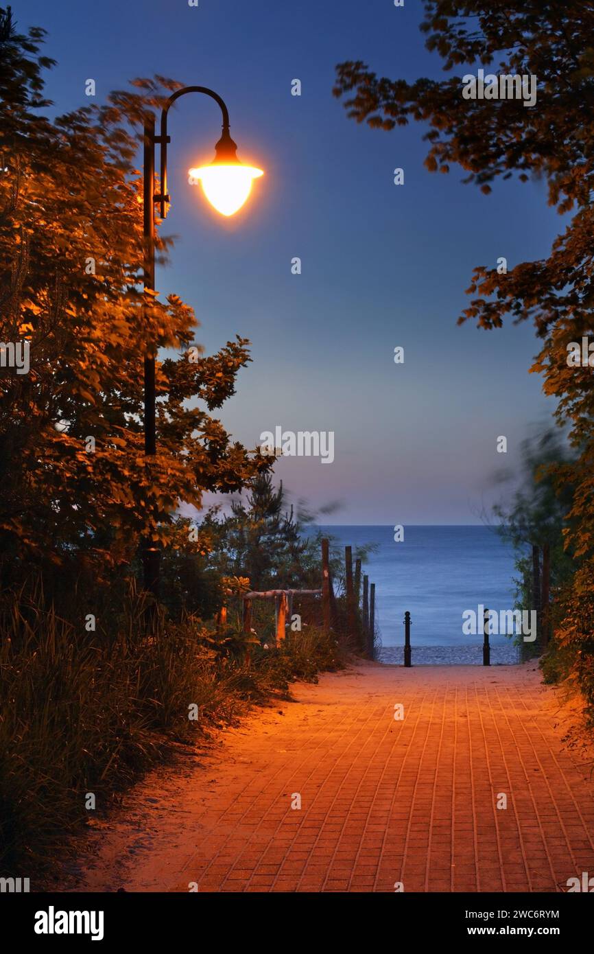 Way to beach in Jastarnia. Hel Peninsula. Poland Stock Photo - Alamy