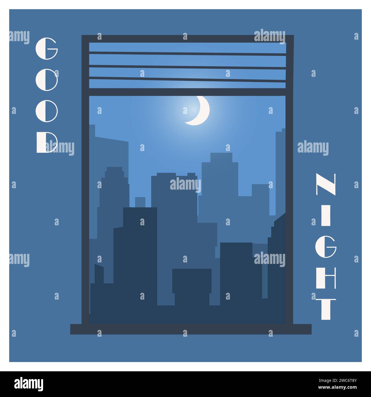 Twilight city in dark Cut Out Stock Images & Pictures - Alamy