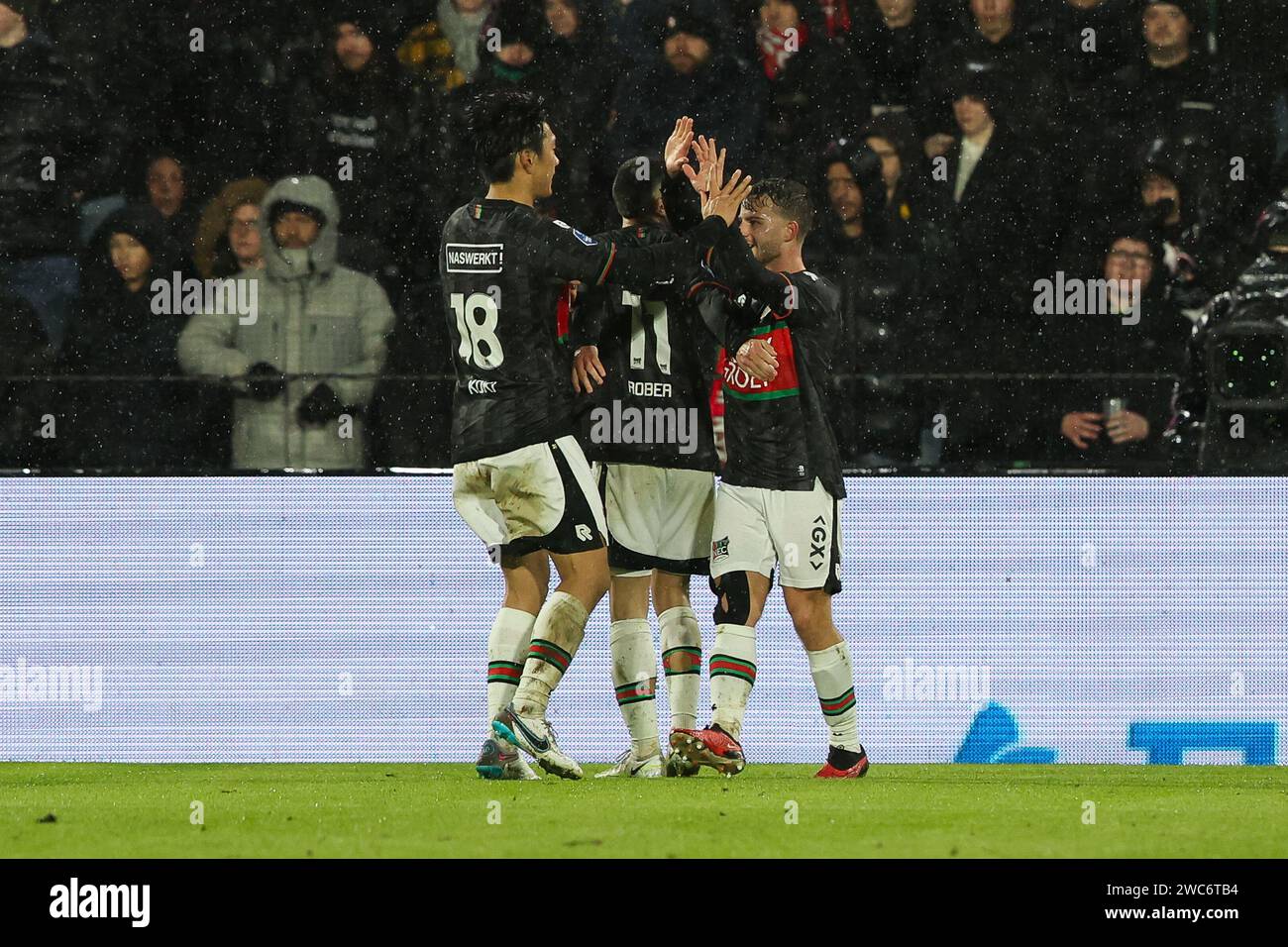 Rotterdam, Nederland. 14th Jan, 2024. ROTTERDAM, NEDERLAND - JANUARY 14: Koki Ogawa of N.E.C ...
