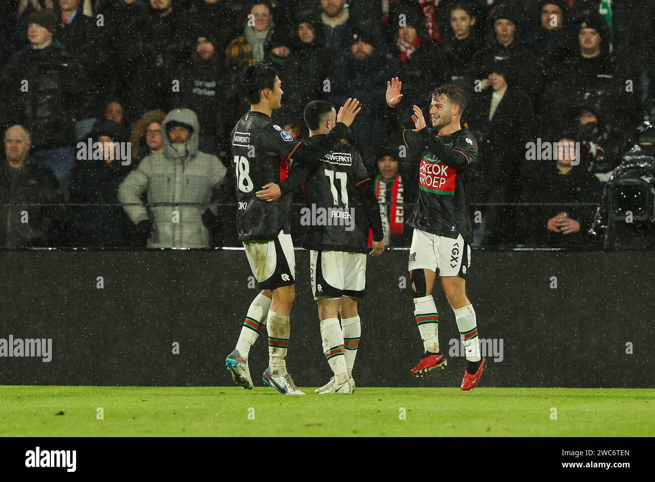 Rotterdam, Nederland. 14th Jan, 2024. ROTTERDAM, NEDERLAND - JANUARY 14: Koki Ogawa of N.E.C ...
