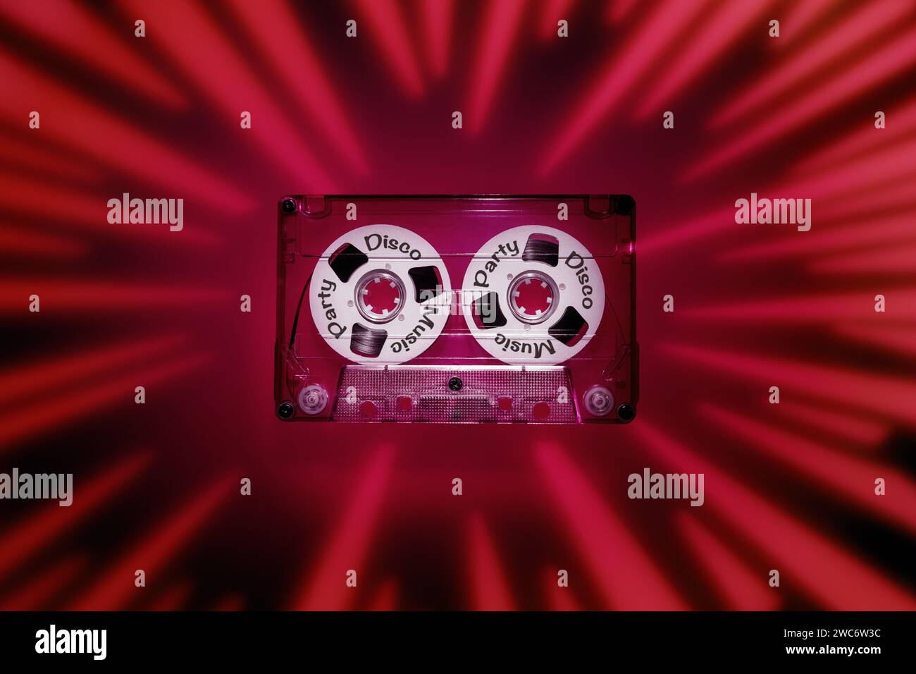 Red light rays projection background, photographed with the help of a ...