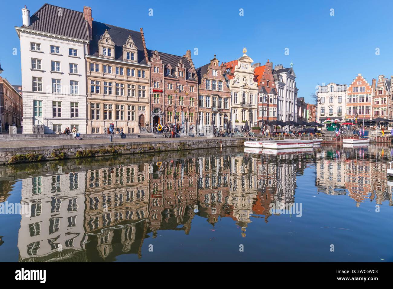 Ghent gent belgium belgian old historic history town city hi-res stock ...
